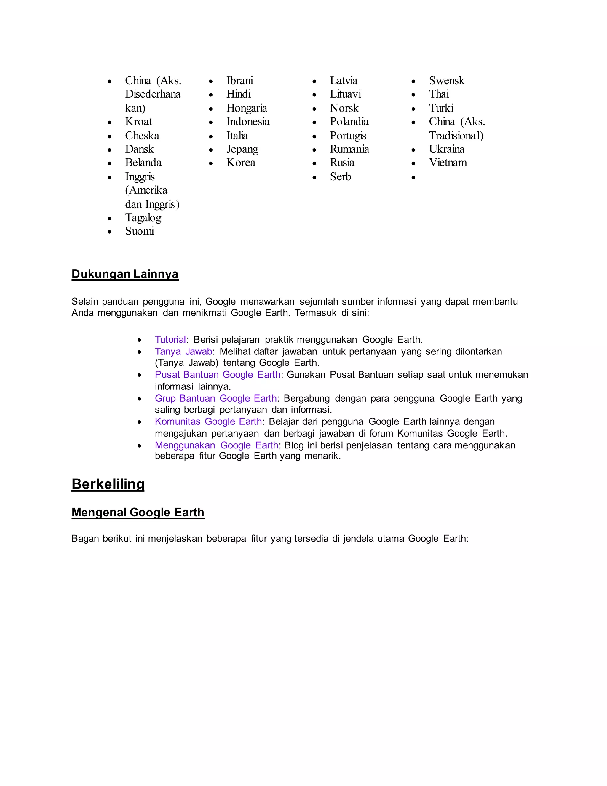 Panduan Pengguna Google Earth Pro Docx