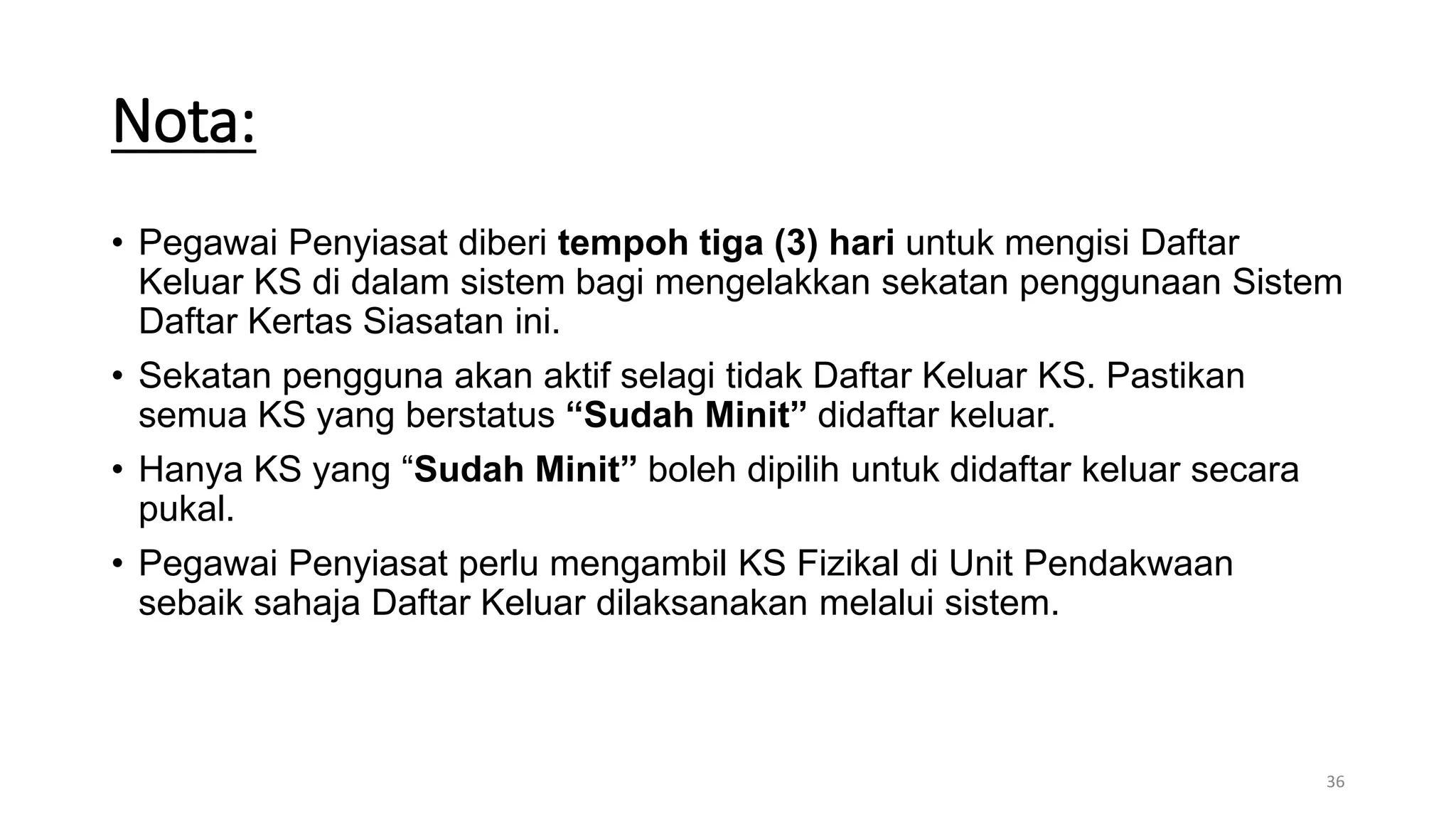 Manual Modul Panduan Pengguna Kertas Siasatan | PDF