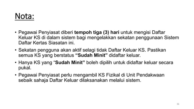 Manual Modul Panduan Pengguna Kertas Siasatan | PDF