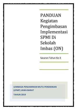 Panduan pengimbasan bimtek fasda spmi maret 2019 | PDF