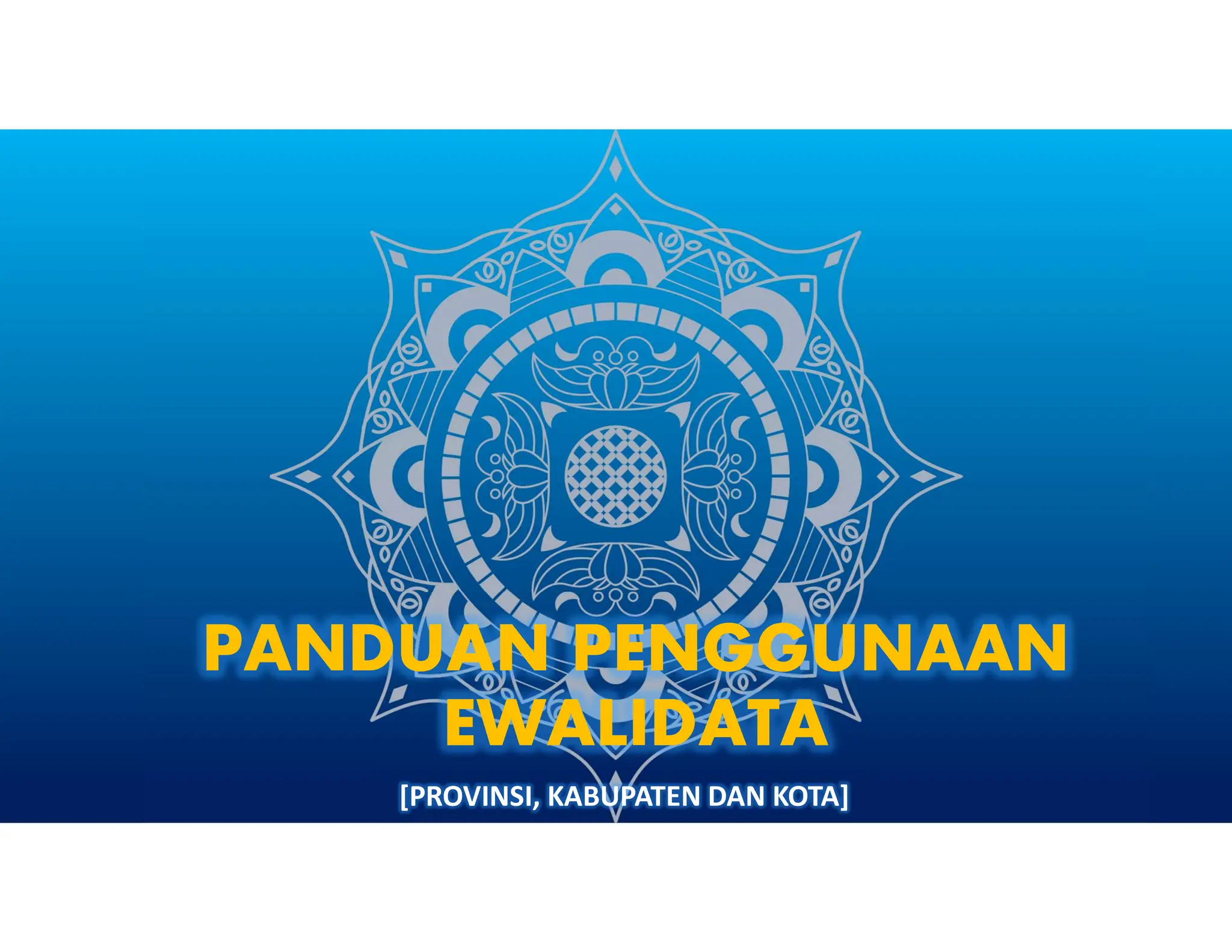 Panduan Penginputan Eletronik WALIDATA pemerintahan | PDF