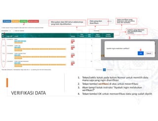 Panduan Penginputan Eletronik WALIDATA pemerintahan | PDF