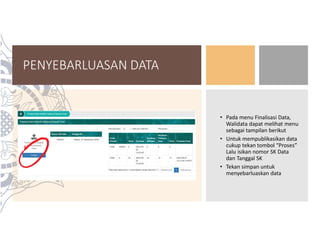 Panduan Penginputan Eletronik WALIDATA pemerintahan | PDF