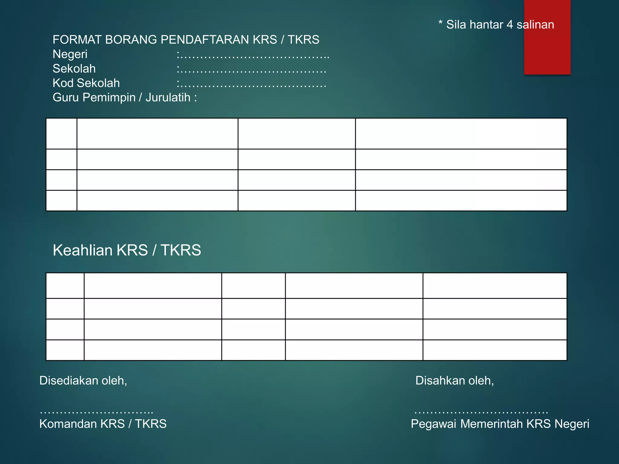 Panduan pengurusan tkrs sekolah | PDF