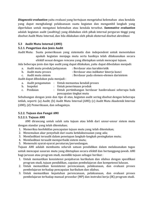 Panduan Penjaminan Mutu Internal | PDF