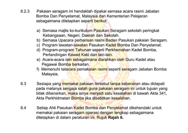 Panduan penubuhan kadet bomba jbpm | PDF