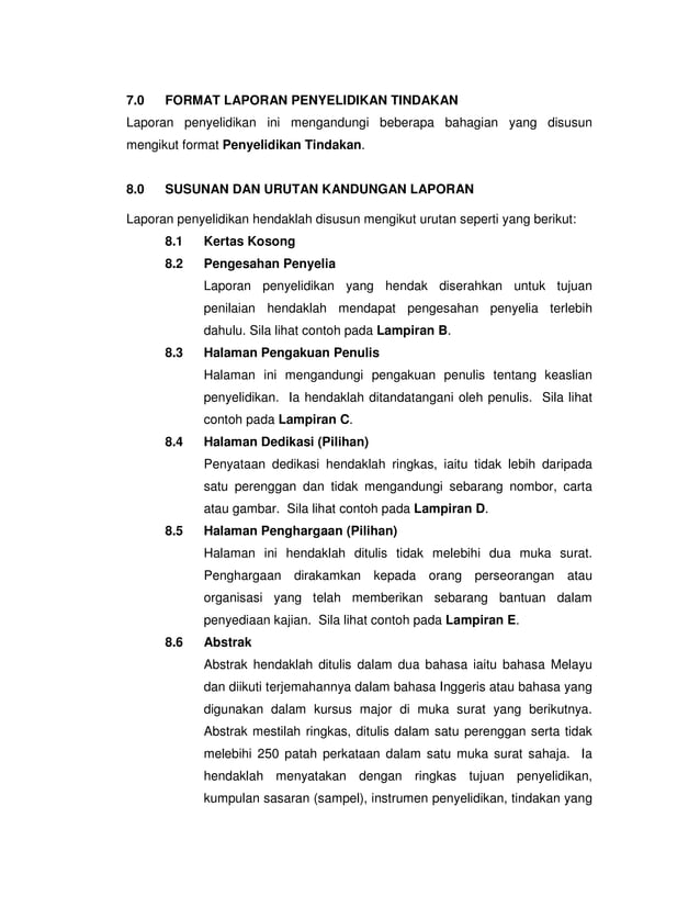 Panduan penulisan kajian tindakan | PDF