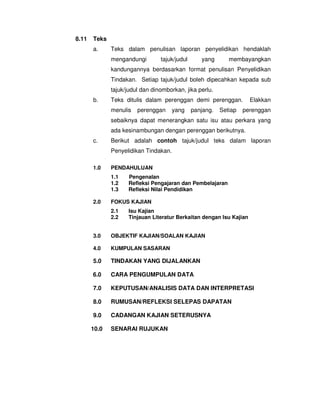 Panduan penulisan kajian tindakan | PDF