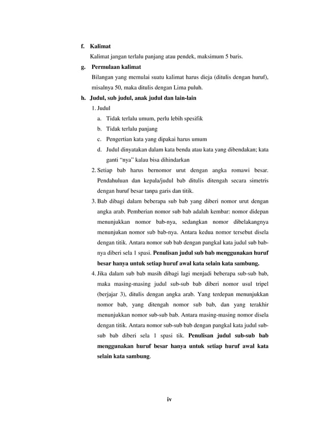 Panduan Penulisan Laporan Kerja Praktek | PDF