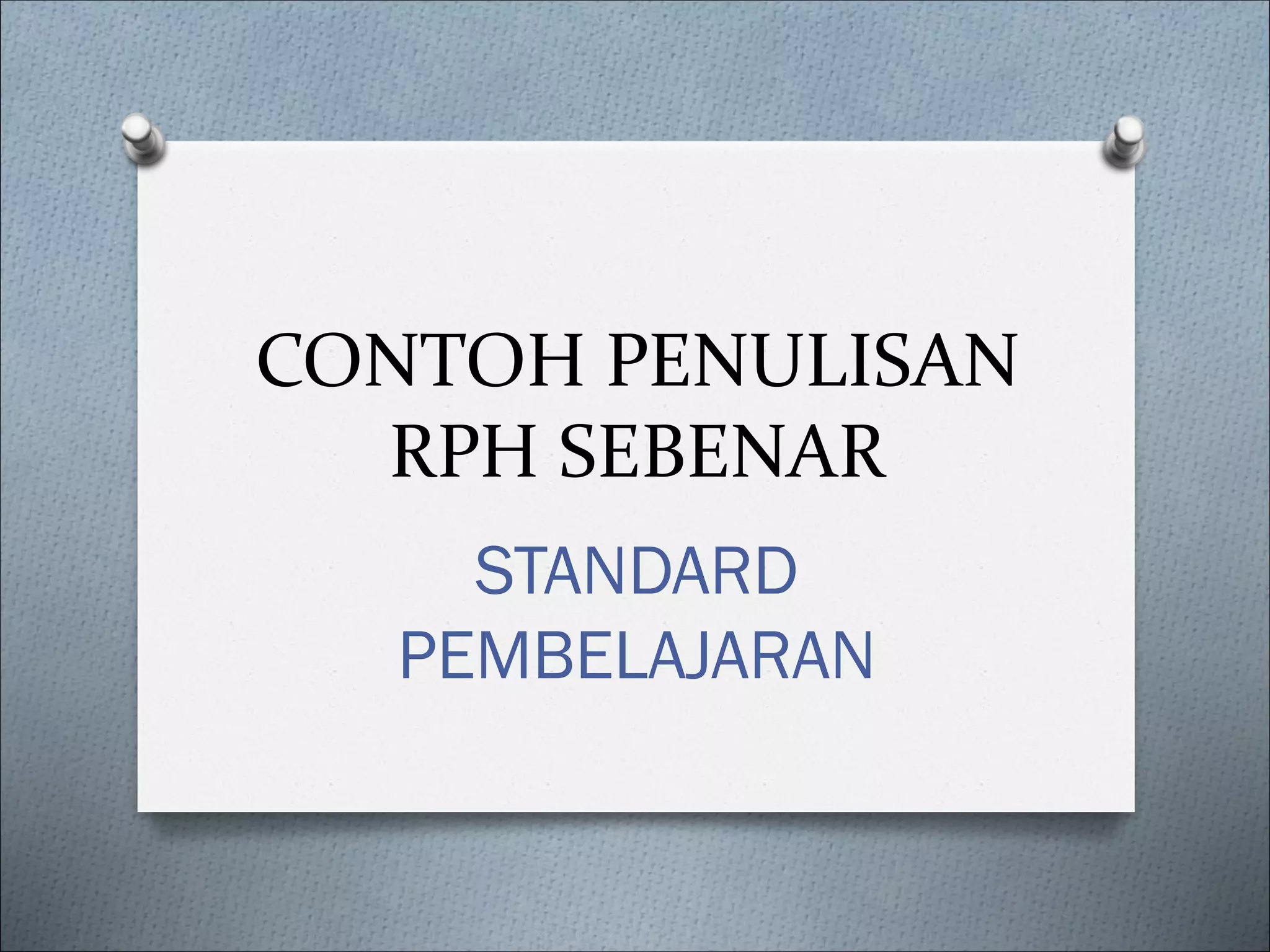 Panduan penulisan rph | PDF