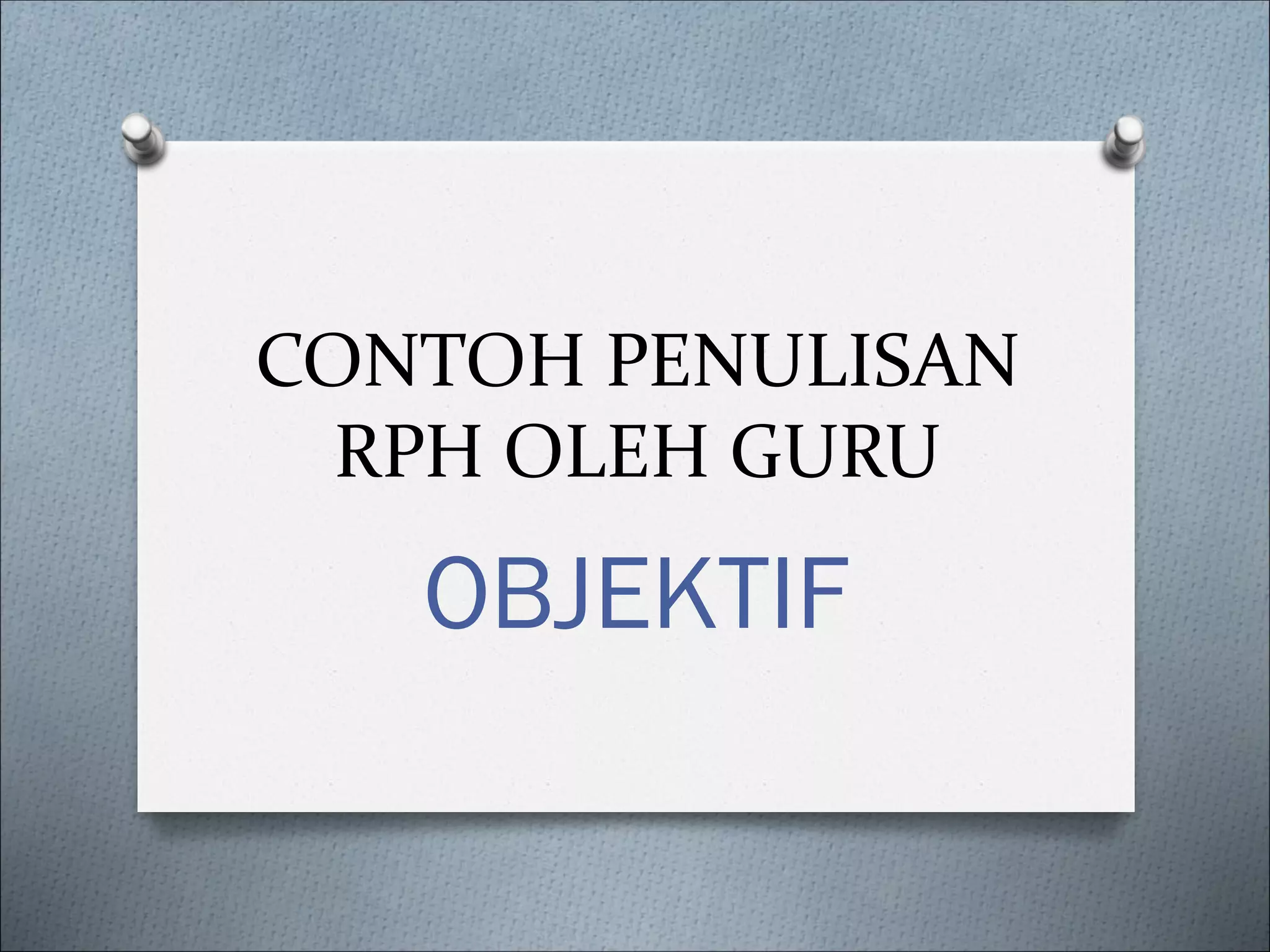 Panduan penulisan rph | PDF