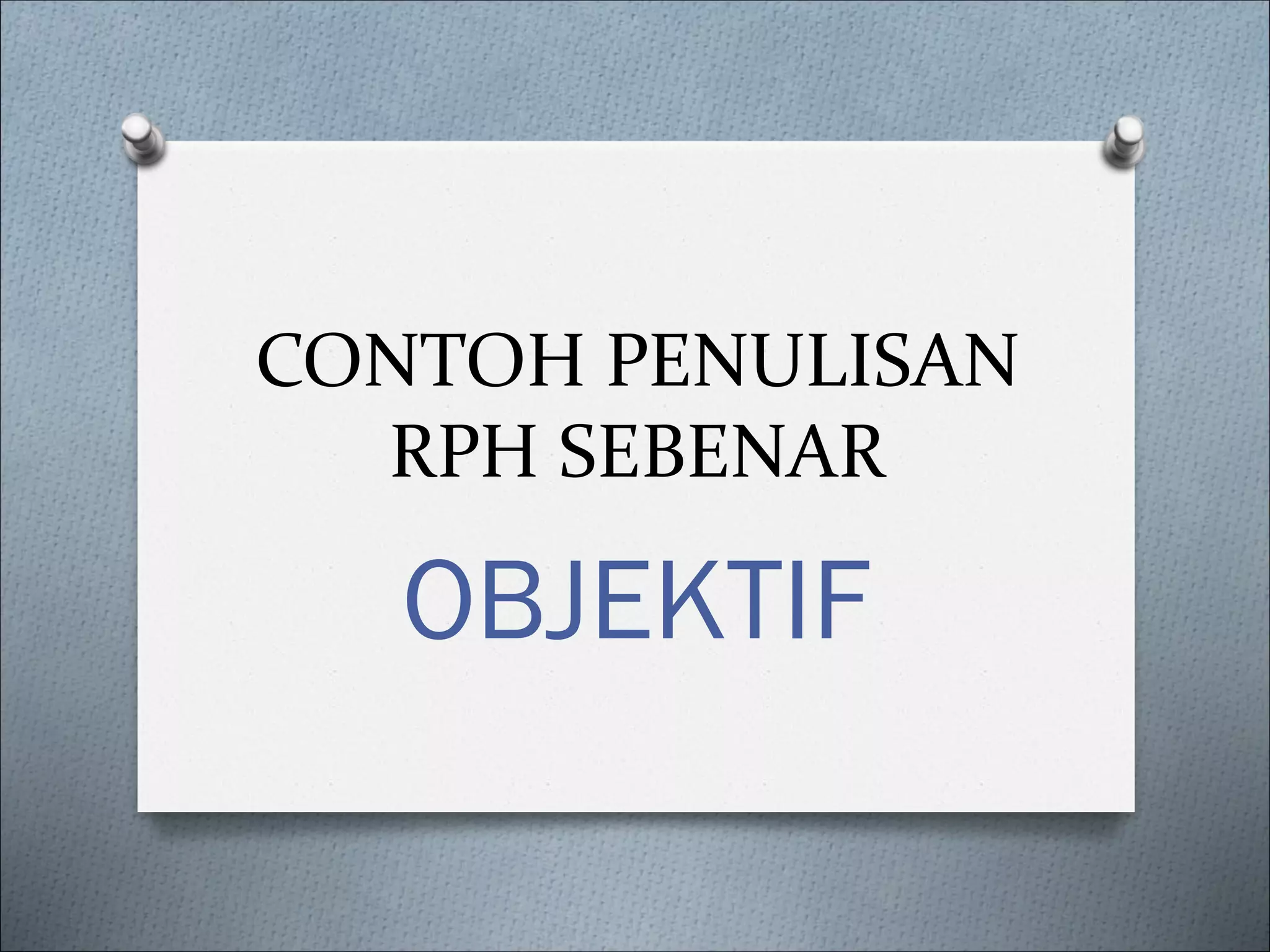 Panduan penulisan rph | PDF