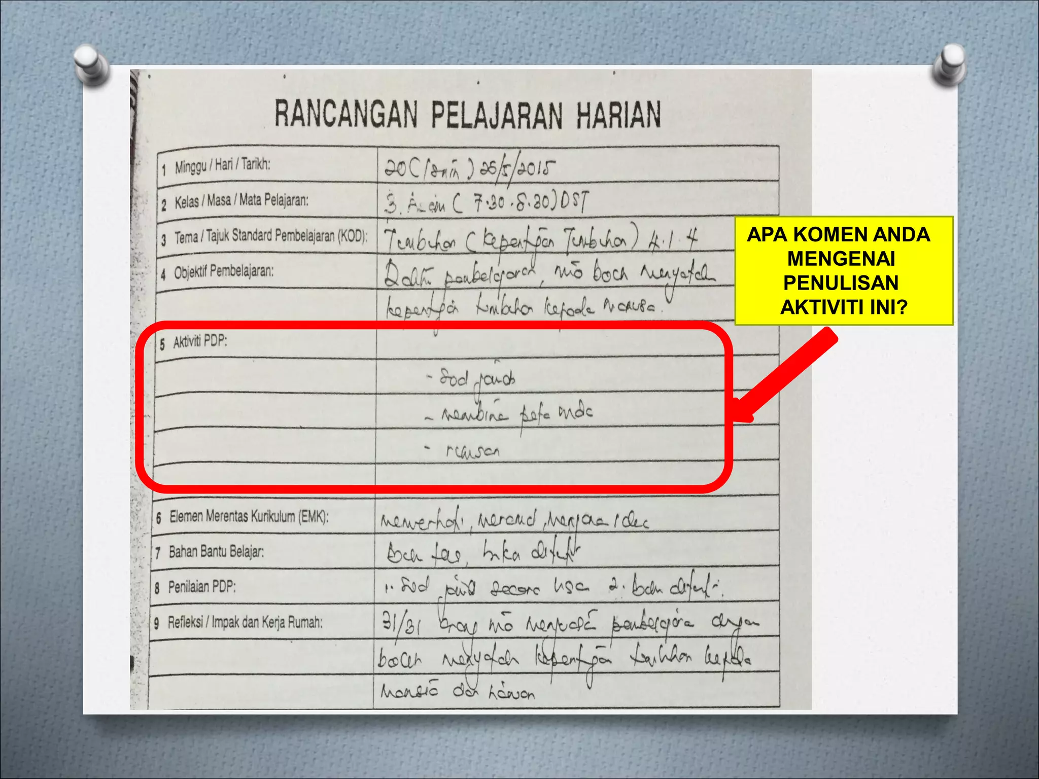 Panduan penulisan rph | PDF