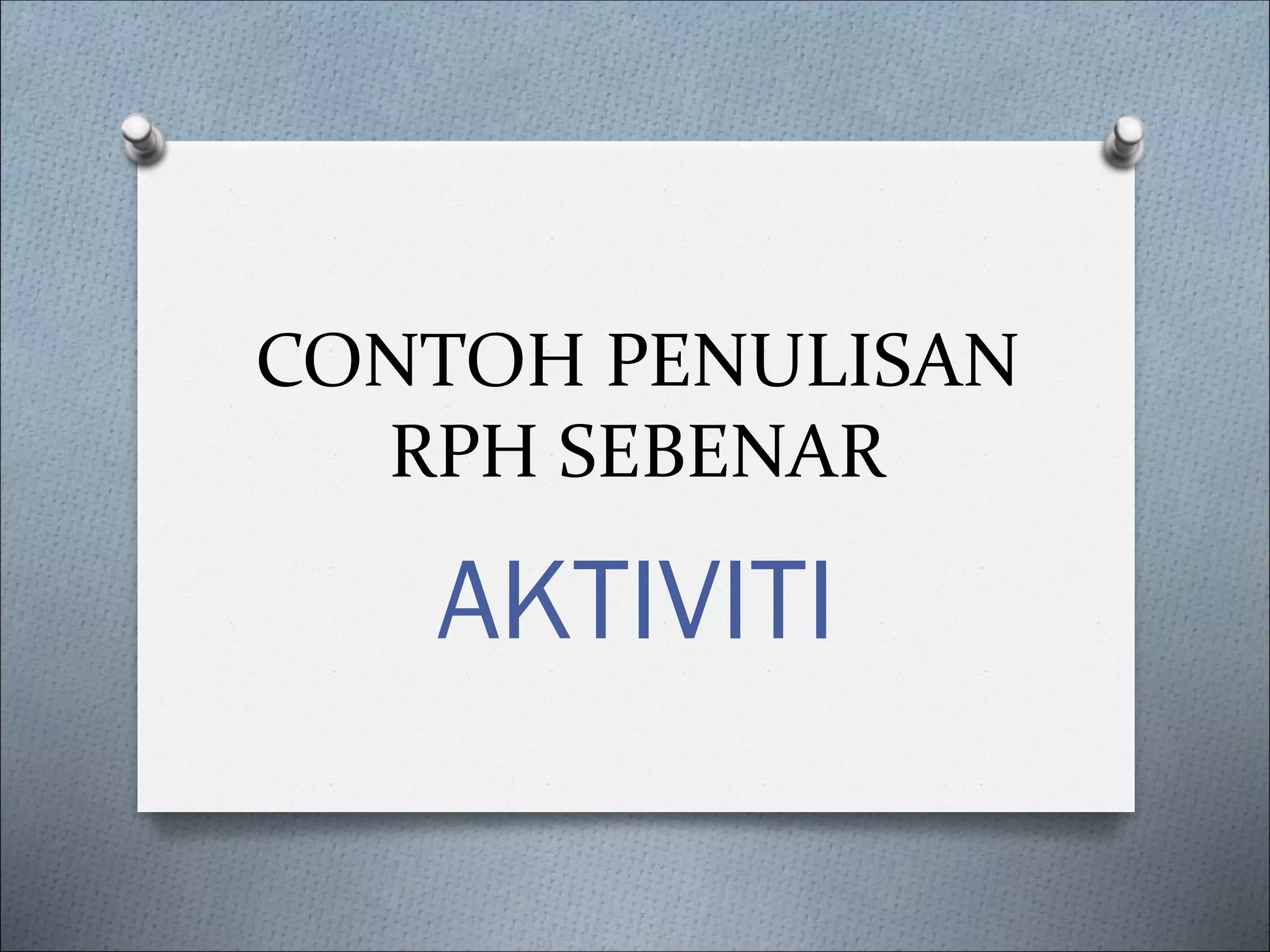 Panduan penulisan rph | PDF