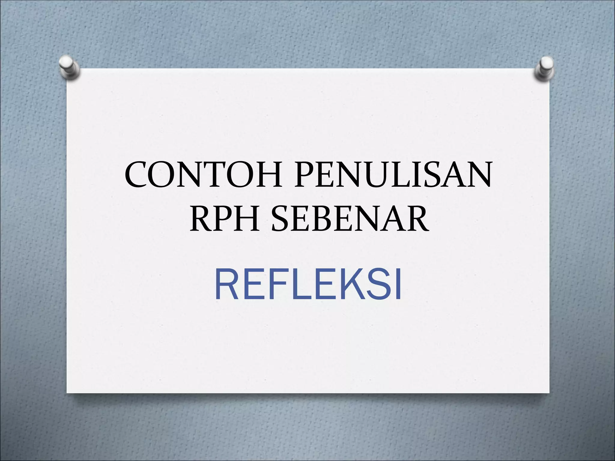 Panduan penulisan rph | PDF