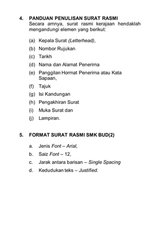 Panduan penulisan surat rasmi | DOCX