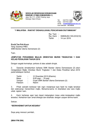 Panduan penulisan surat rasmi | DOCX