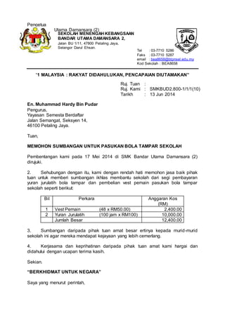 Panduan penulisan surat rasmi | DOCX