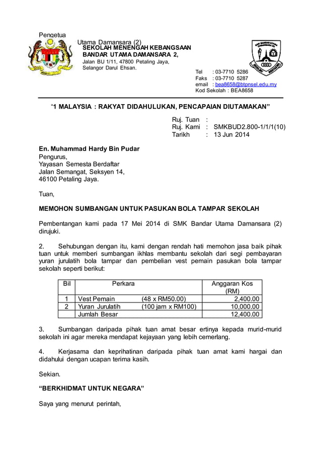 Panduan penulisan surat rasmi | DOCX