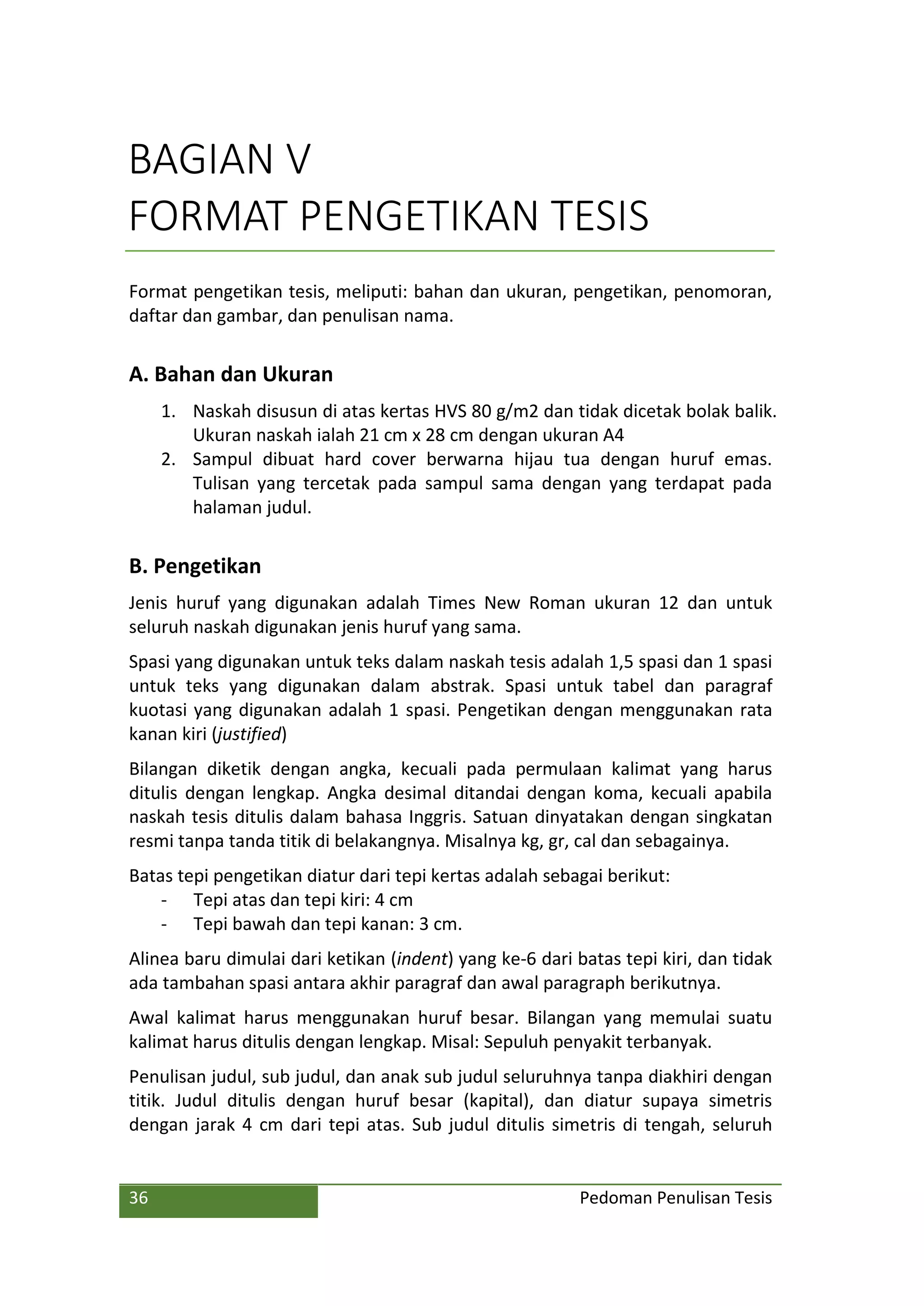 Panduan penulisan tesis 2016 | PDF