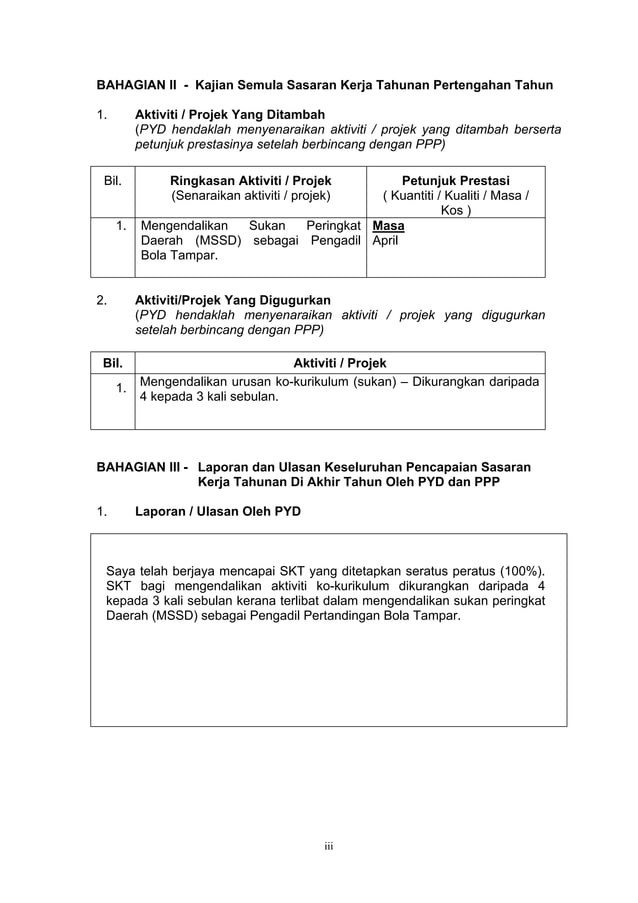Panduan penyediaan skt guru dan contoh penulisan | PDF