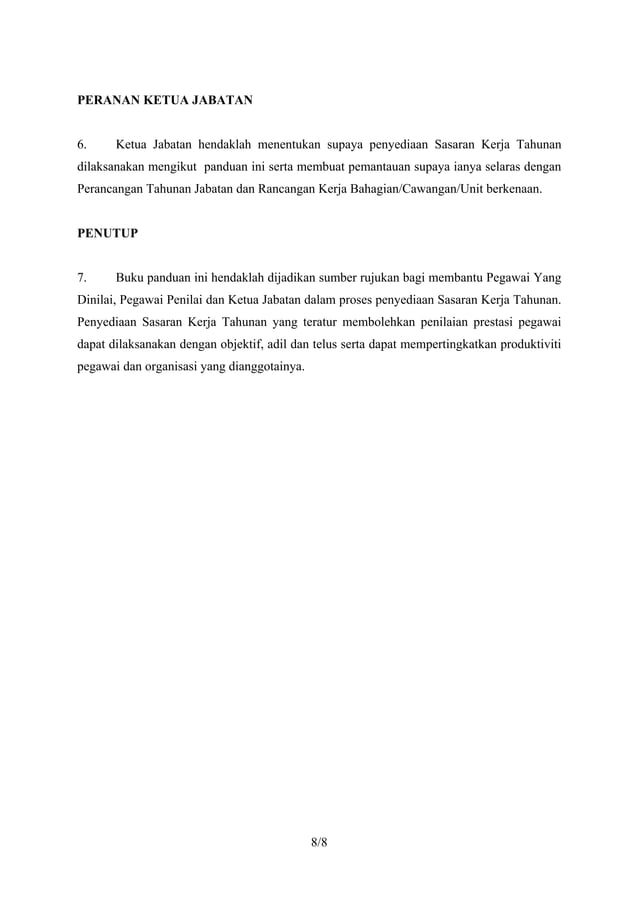 Panduan penyediaan skt guru dan contoh penulisan | PDF