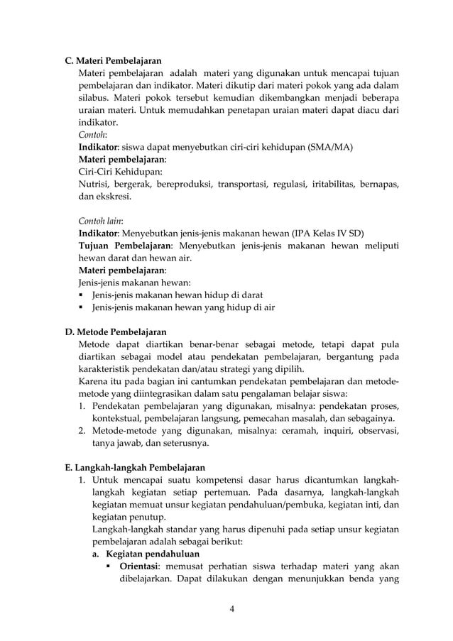 Panduan Penyusunan Rpp | PDF