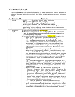 Panduan penyusunan rpp revisi 2017 | PDF
