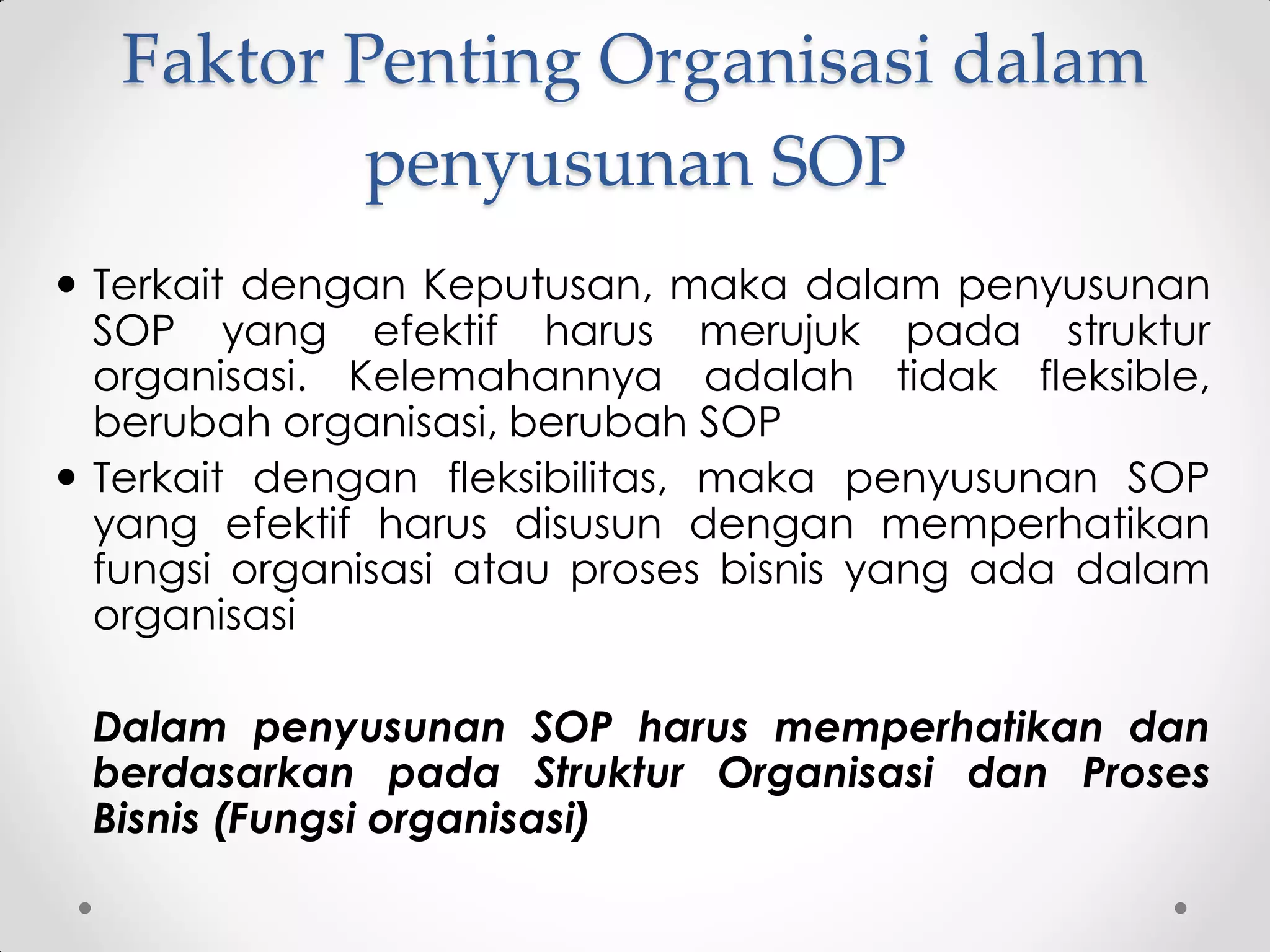 Panduan Penyusunan SOP | PDF