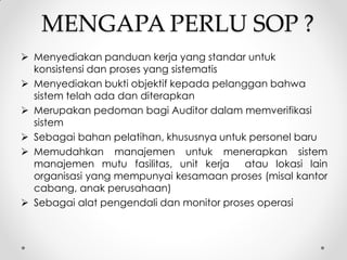 Panduan Penyusunan SOP | PDF