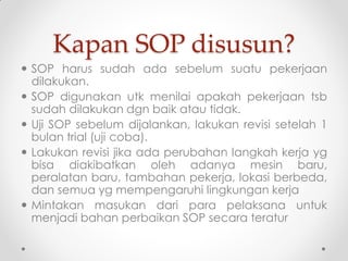 Panduan Penyusunan SOP | PDF