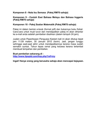 Panduan peperiksaan exam penguasa kastam | PDF