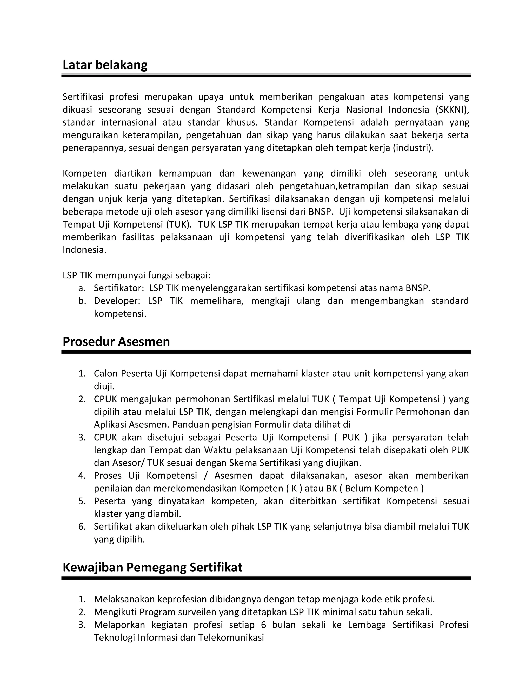 Panduan permohonan dan aplikasi asesmen programmer | PDF