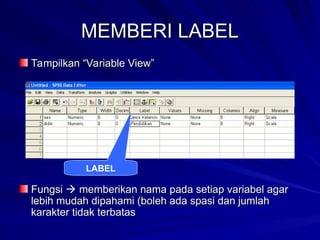Pengenalan Sistem Aplikasi Statistik (SPSS) | PPT