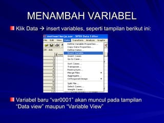Pengenalan Sistem Aplikasi Statistik (SPSS) | PPT