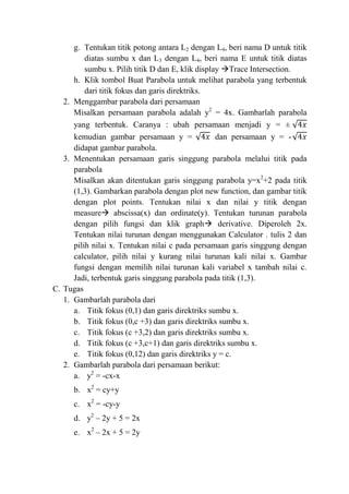 Panduan praktikum geometri analitik | PDF