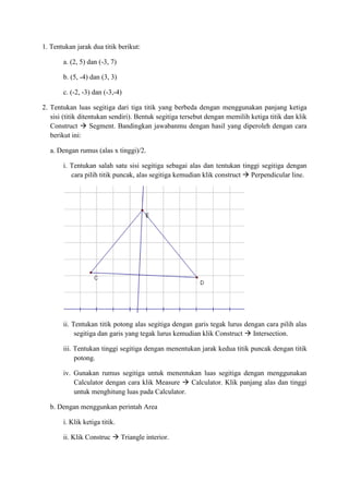 Panduan praktikum geometri analitik | PDF