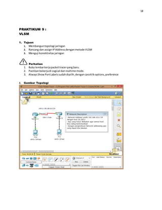 Panduan praktikum jaringan & packet tracer | DOCX