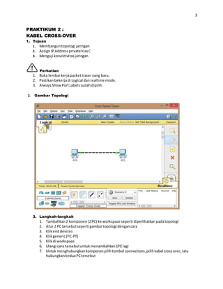 Panduan praktikum jaringan & packet tracer | DOCX
