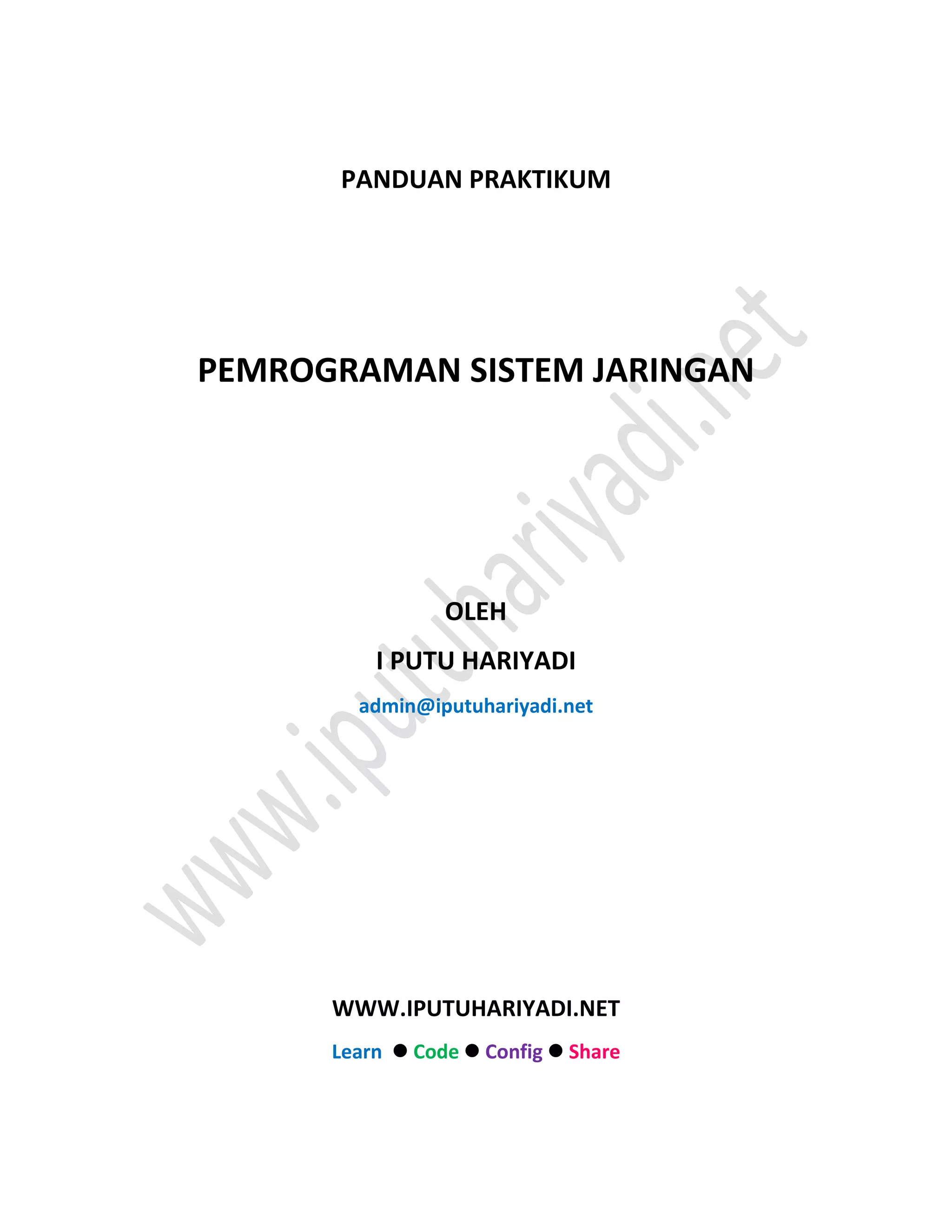Panduan Praktikum Pemrograman Sistem Jaringan | PDF