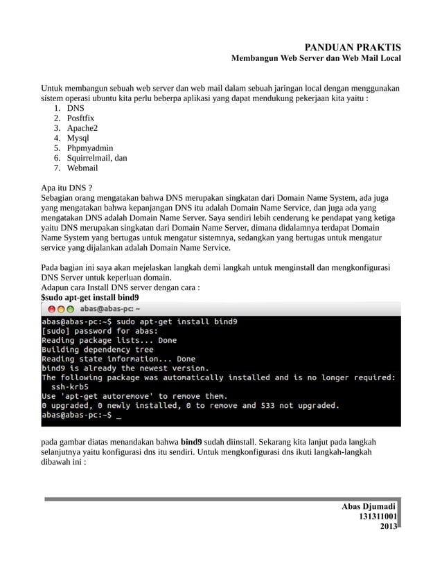 Panduan praktis membangun web server dan web mail lokal | PDF Panduan praktis membangun web server dan web mail lokal | PDF