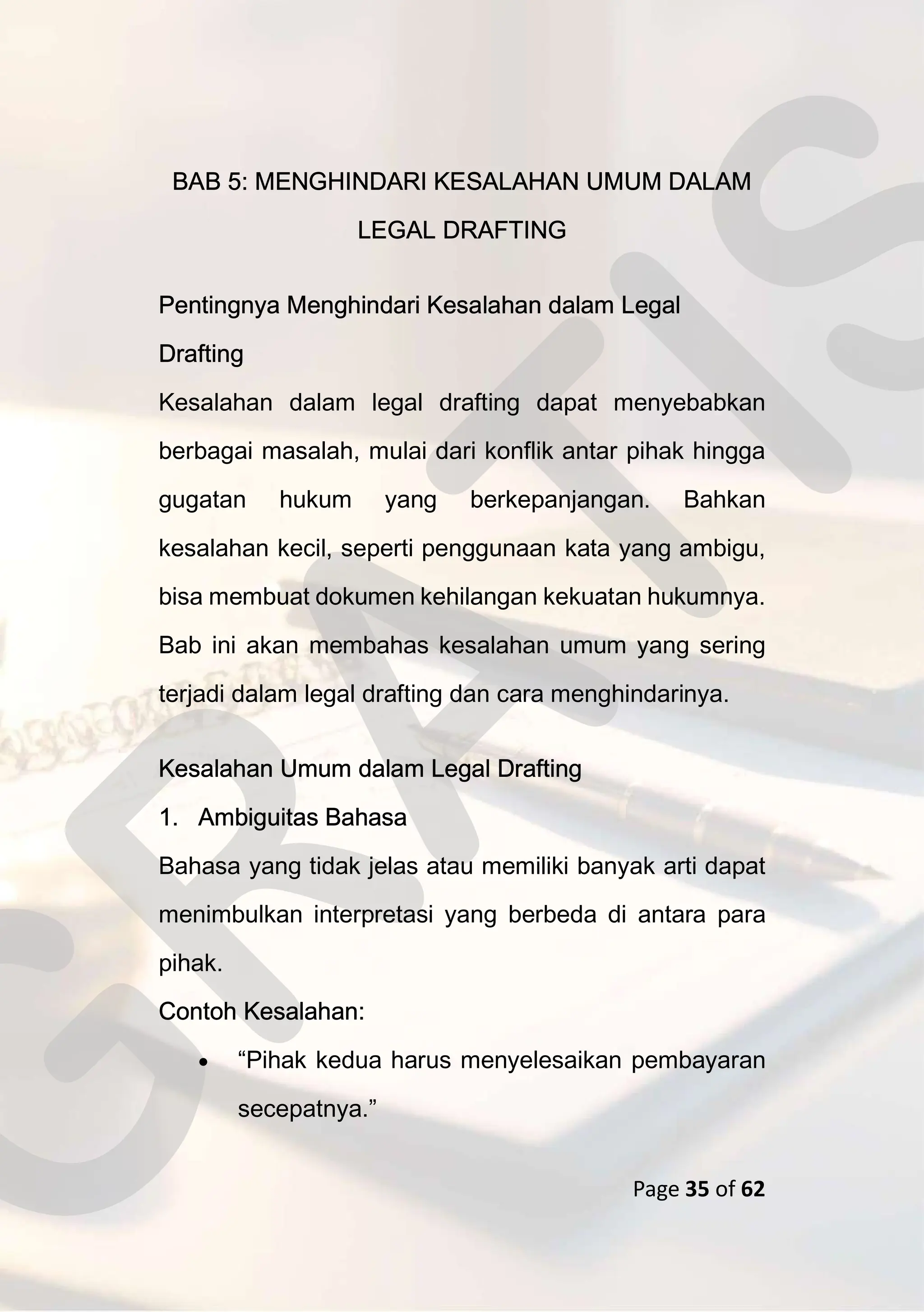 Panduan Praktis Me Review Kontrak Dan Legal Drafting Seperti Ahli Hukum