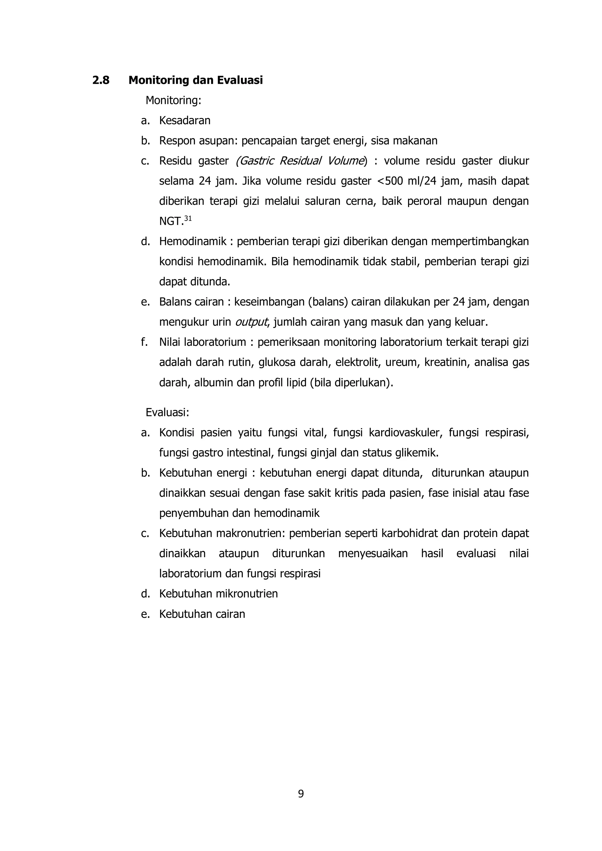 Panduan praktis penatalaksanaan nutrisi covid19 PDGKI | PDF