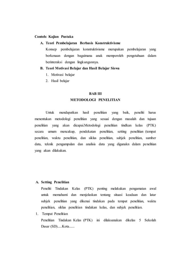 Panduan proposal dan skripsi ptk | PDF