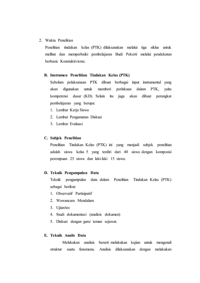 Panduan proposal dan skripsi ptk | PDF