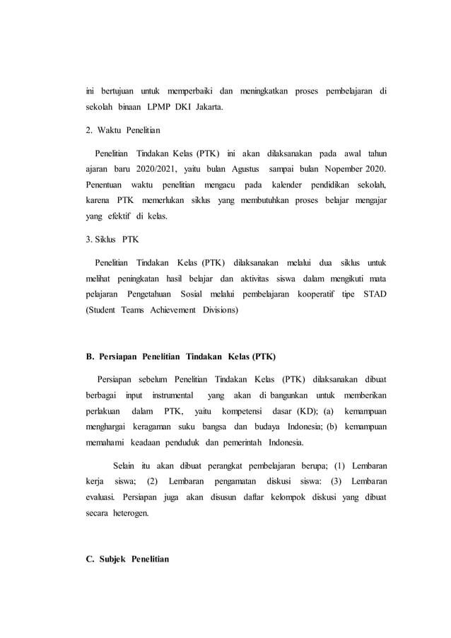 Panduan proposal dan skripsi ptk | PDF
