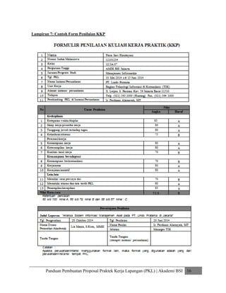 Panduan proposal pkl bsi 2015 | PDF