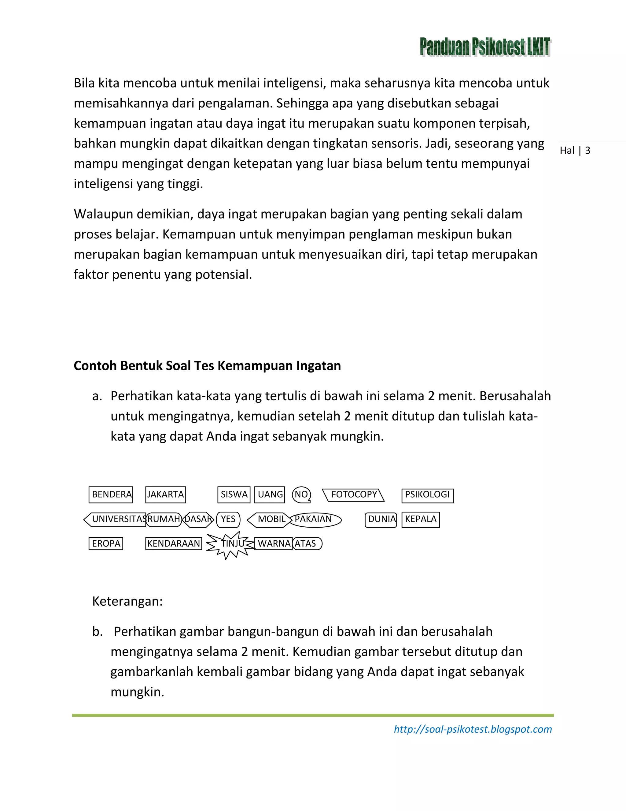 Panduan psikotestlkit testiq | PDF