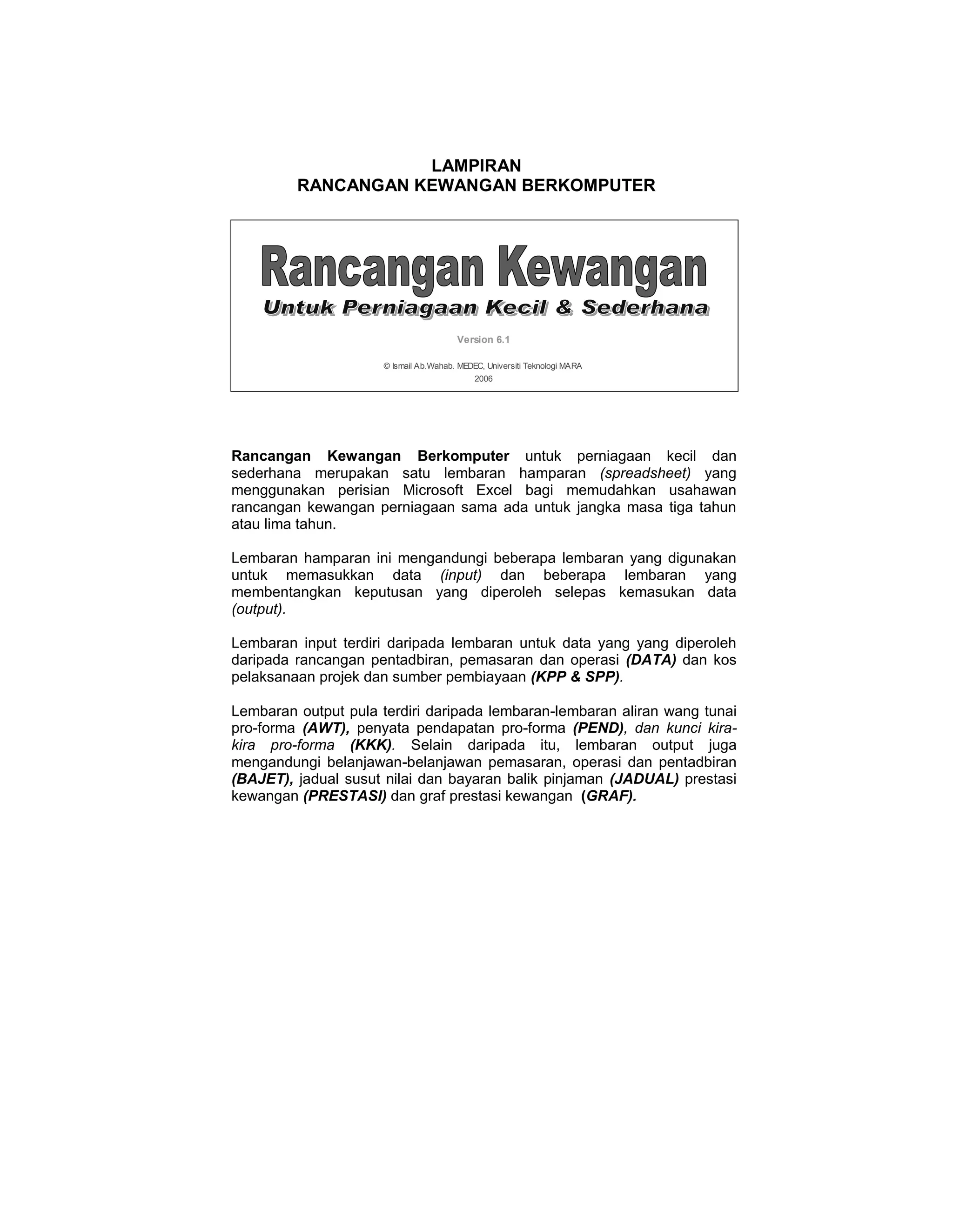 Panduan rancangan kewangan | PDF