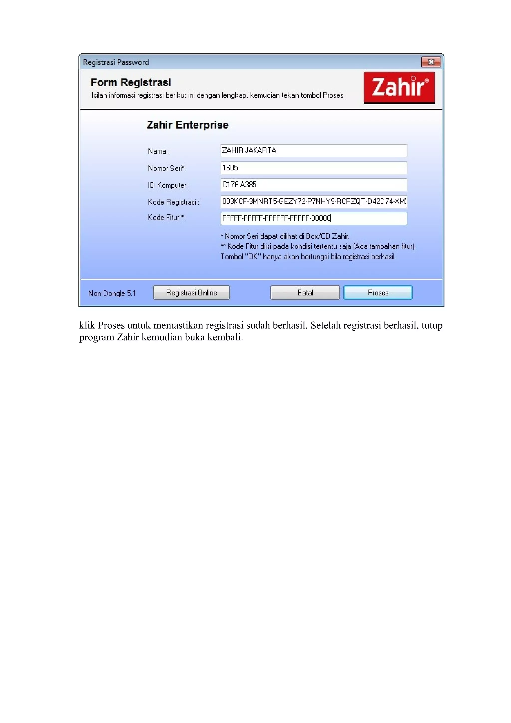Panduan registrasi zahir accounting | PDF